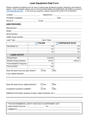 Fillable Online Laser Equipment Data Form Fax Email Print - pdfFiller