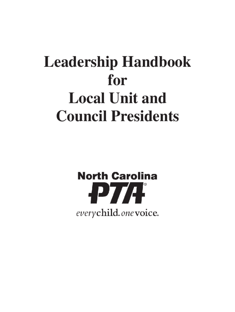 Fillable Online Leadership Handbook for Local Unit and Council ...