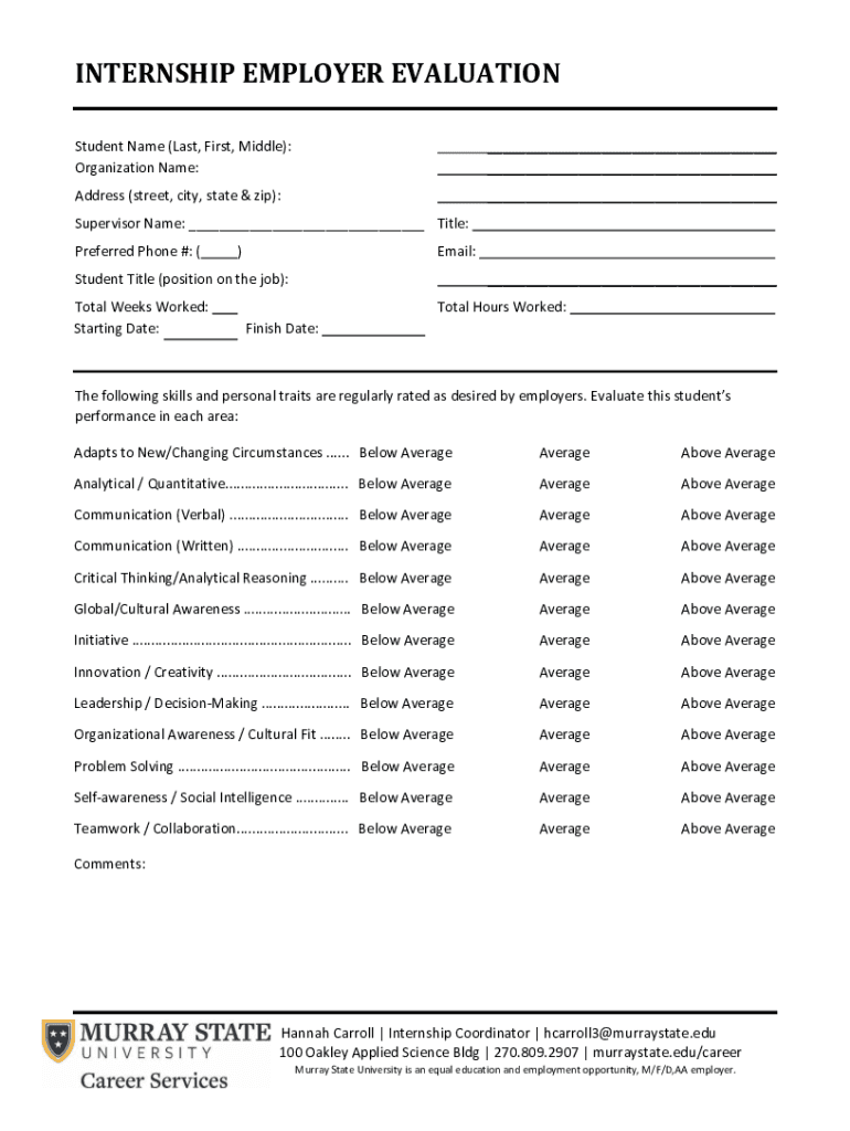 Fillable Online Forms paperwork for Internship (All Disciplines).docx ...