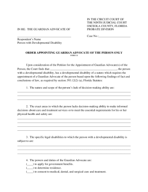 Fillable Online Guardian Advocate Forms Fax Email Print - pdfFiller