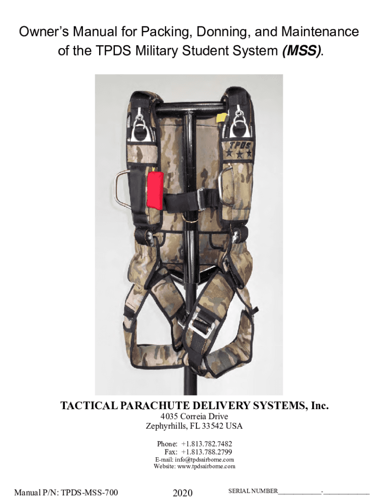 Fillable Online Tpds Parachute - Fill Online, Printable, Fillable, Blank Fax Email Print - pdfFiller