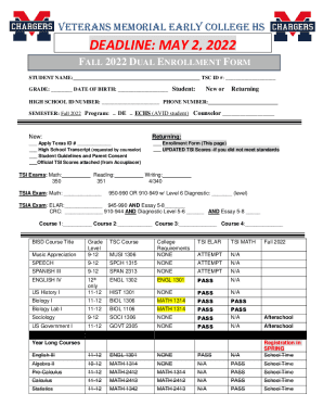 Fillable Online Early College High School Forms Fax Email Print - pdfFiller