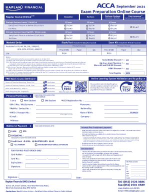 Fillable Online ACCA Enrolment Form Sep 2021 V2 Fax Email Print - pdfFiller
