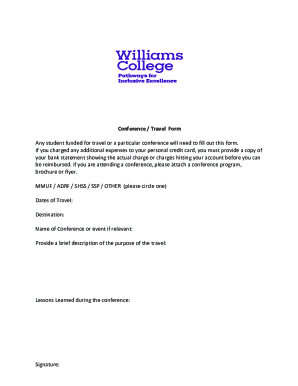 Fillable Online Travel Form copy.docx Fax Email Print - pdfFiller