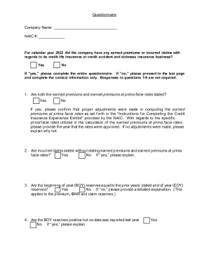 Fillable Online Life Insurance AI/ML Survey Questions Fillable Form Fax ...