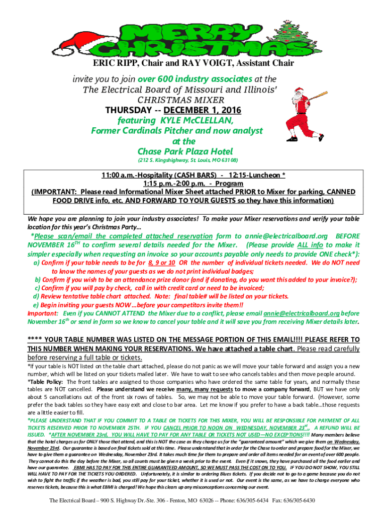 Fillable Online ERIC RIPP, Chair and RAY VOIGT, Assistant Chair invite ...