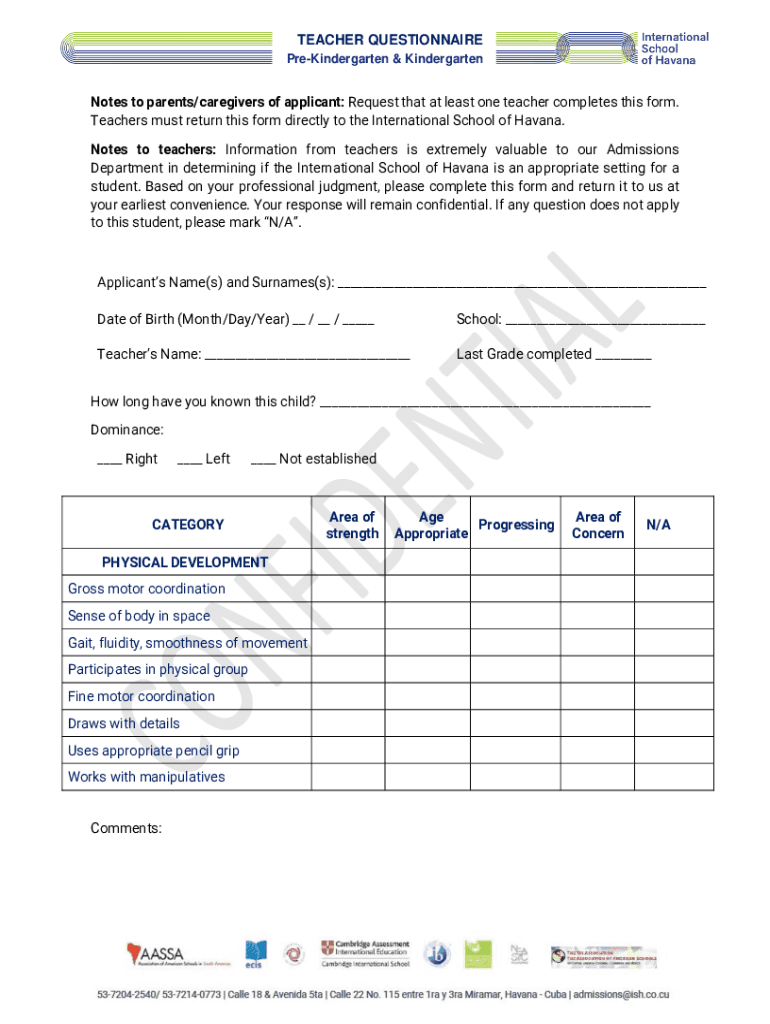 Fillable Online PEER Early Childhood Teacher Assessment Survey Fax ...