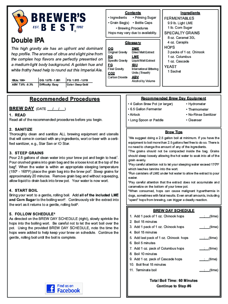 Fillable Online Double IPA Fax Email Print - pdfFiller