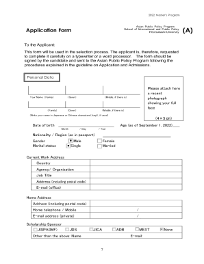 Fillable Online Master's program - Program - Asian Public Policy ...