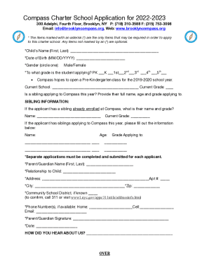 Fillable Online Enrollment - Compass Charter School Fax Email Print - pdfFiller