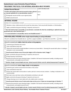 Fillable Online Management of lower extremity wounds in patients with ...