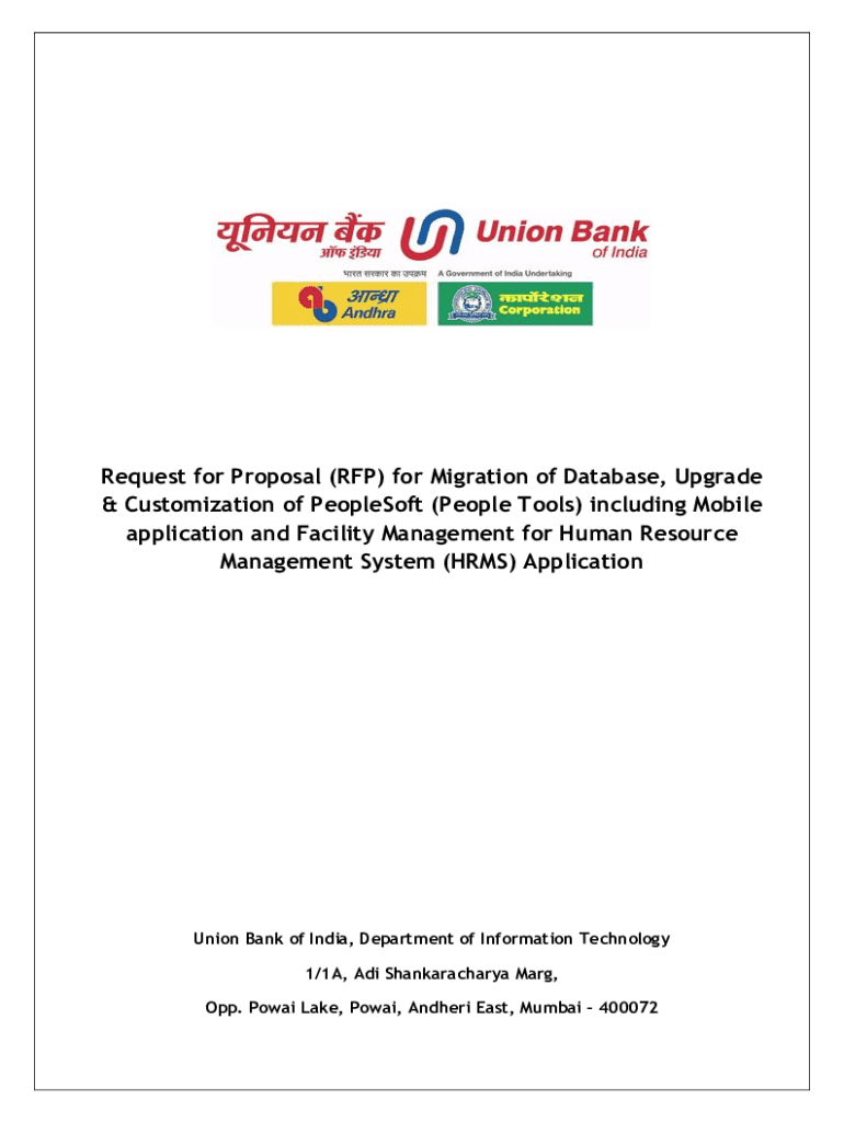 Fillable Online An Example Data Migration RFP Template from Solutions ...