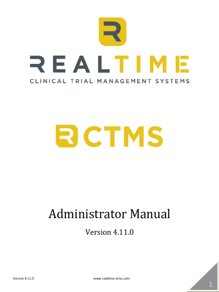 Fillable Online RealTime-CTMS: Clinical Trial Management System Fax Email Print - pdfFiller