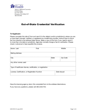 Fillable Online doh wa Agency Affiliated Counselor - Out of State ...