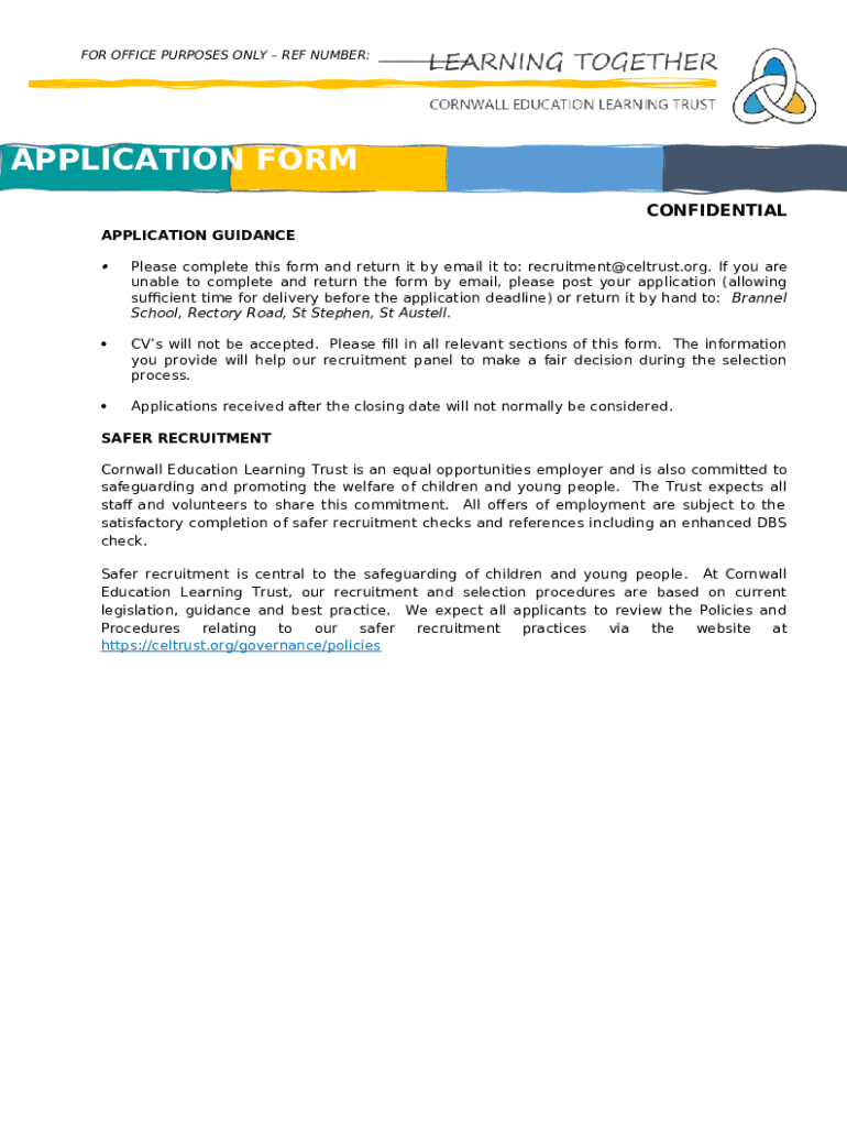 Trust Deputy Headteacher - Cornwall Education Learning Trust Doc Template | pdfFiller