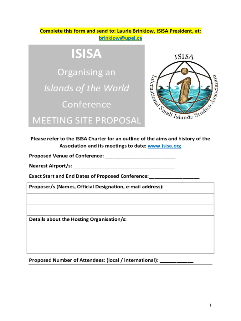 Fillable Online ISISA-Conference-BID-FORM Fax Email Print - pdfFiller