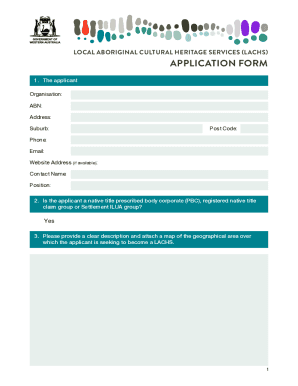 Fillable Online LOCAL ABORIGINAL CULTURAL HERITAGE SERVICES (LACHS ...