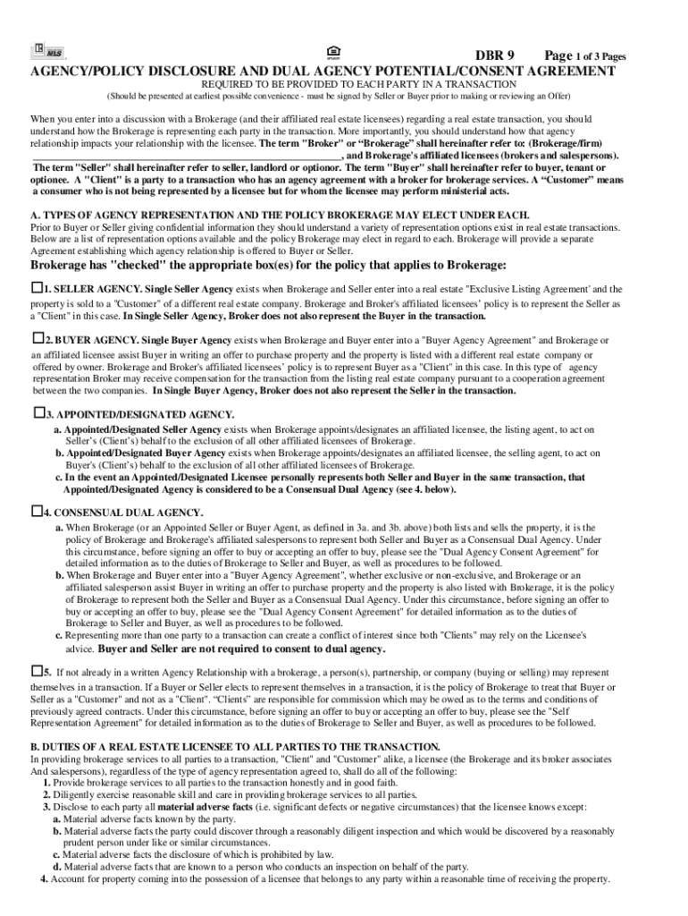 Fillable Online DISCLOSURE AND CONSENT TO DUAL AGENT ... Fax Email ...
