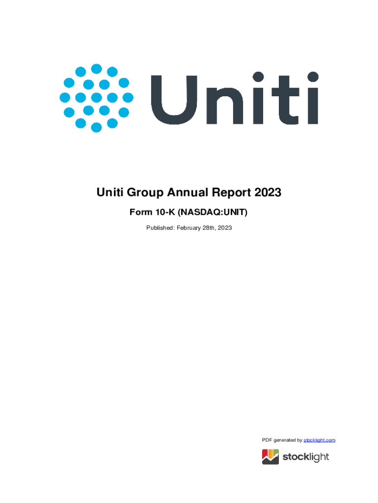Fillable Online Uniti Group Inc. (UNIT) SEC Filing 10-K Annual Report ...