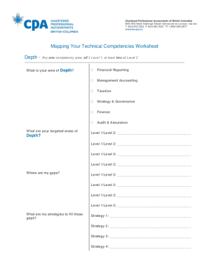 Fillable Online Mapping Your Technical Competencies Worksheet Fax Email ...