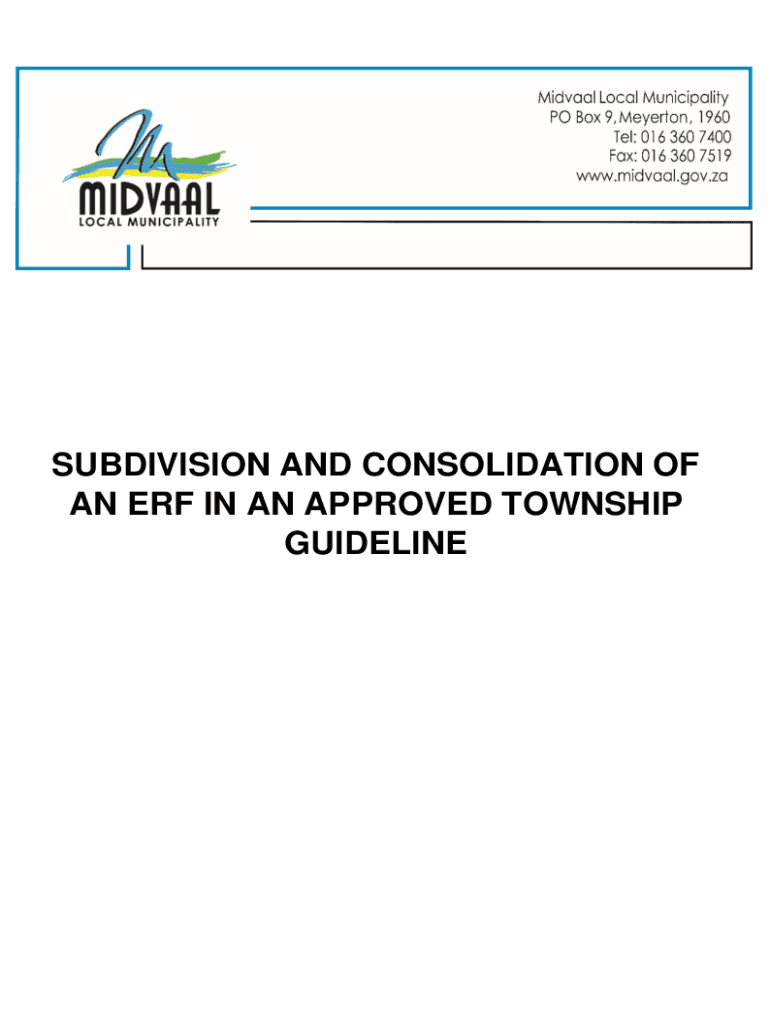Fillable Online midvaal gov A How To Guide Submitting a Lot ...