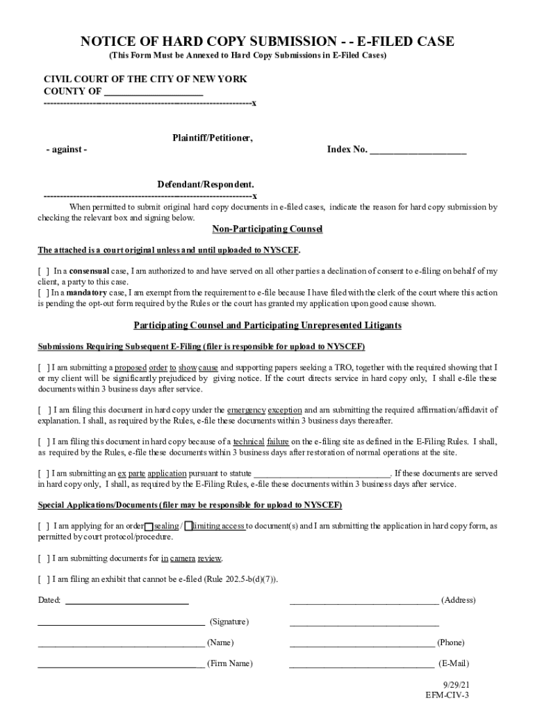 Fillable Online COVER SHEET FOR HARD COPY SUBMISSION Fax Email Print - pdfFiller