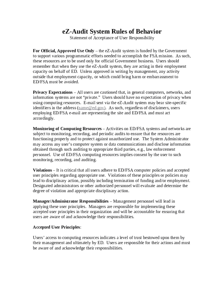 Step-by-Step Guide to Using eZ-Audit For Public Schools Doc Template ...