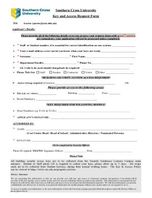 Fillable Online Key Access Request Form. Key Access Request Form Fax ...