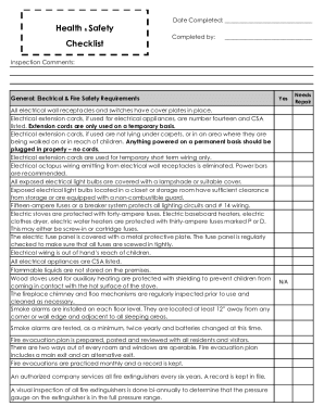 Fillable Online Home Safety Checklist Topic Sheet Fax Email Print ...