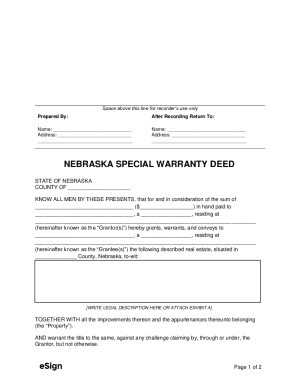 Fillable Online Nebraska Deed Forms for Real Estate Transfers Fax Email Print - pdfFiller