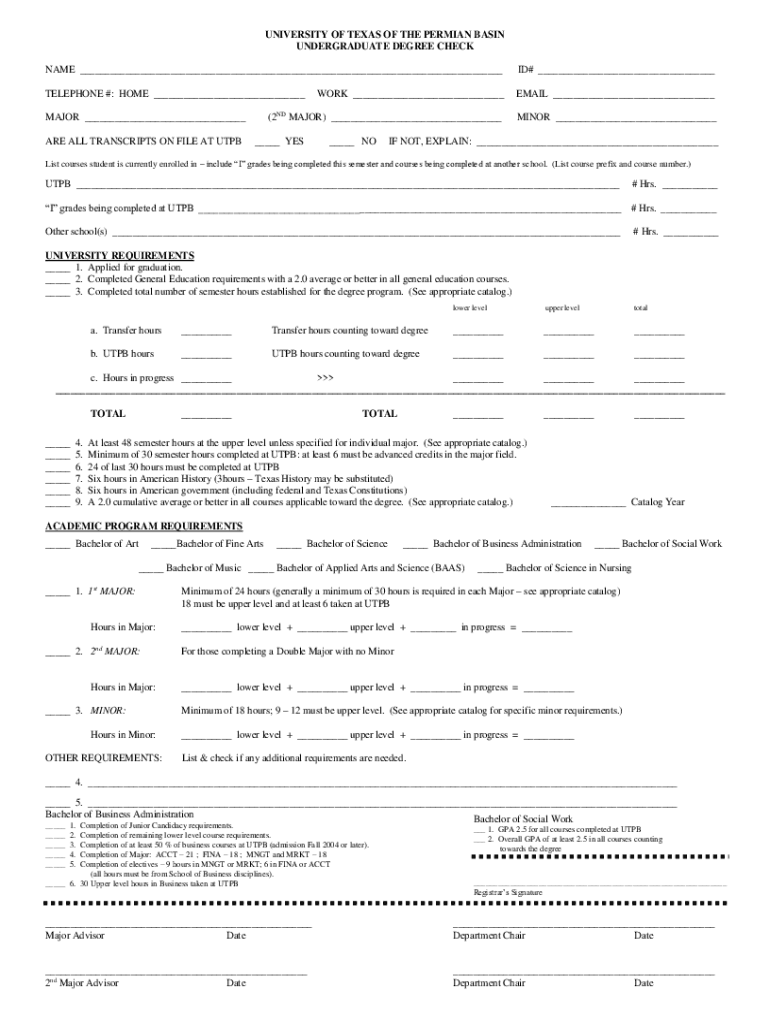 Fillable Online University of Texas of the Permian Basin - BigFuture Fax Email Print - pdfFiller