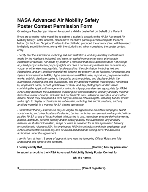 Fillable Online NASA Advanced Air Mobility Safety Poster Contest ...