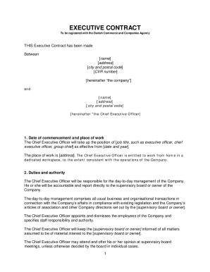 Fillable Online executive contract Fax Email Print - pdfFiller