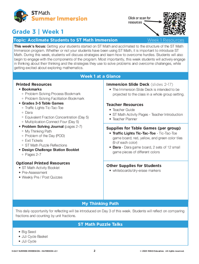 Fillable Online Grade 3Week 1 Fax Email Print - pdfFiller