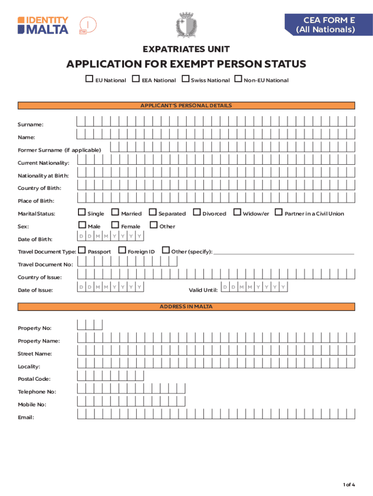 Fillable Online CEA Form E Fax Email Print - pdfFiller