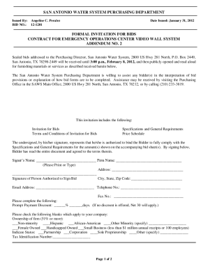 Fillable Online formal invitation for bids annual contract for various ...
