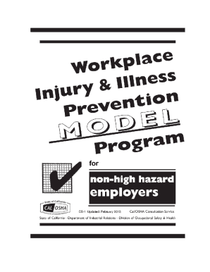 Fillable Online Model Injury and Illness Prevention Program for High ...
