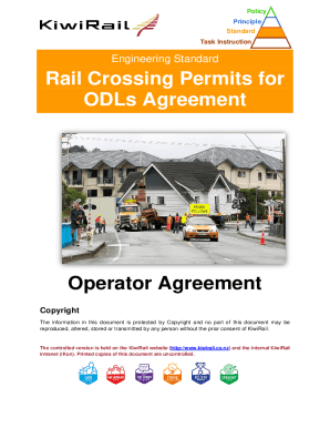 Fillable Online G-ST-AL-9107 OA Rail Crossing Permits for ODLs Agreement. Rail Crossing Permits ...