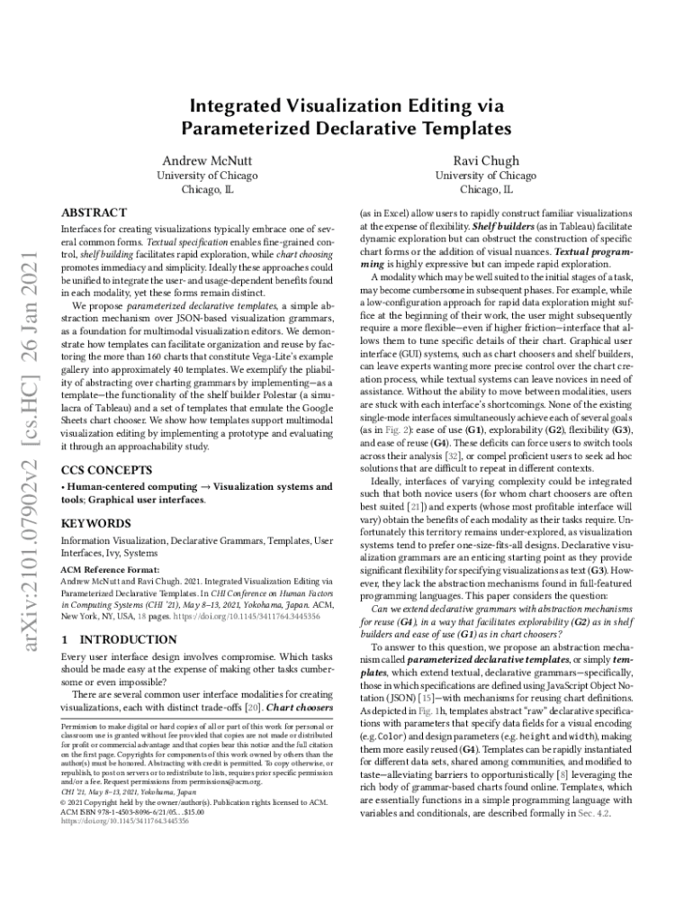 Fillable Online Integrated Visualization Editing viaParameterized ...