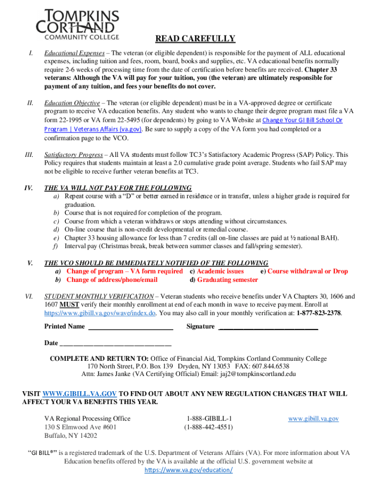 Fillable Online Chapter 33Post 9/11 G.I. Bill at FSU Fax Email Print ...