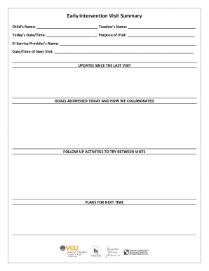 Fillable Online The Early Intervention Program for Infants and Children ...