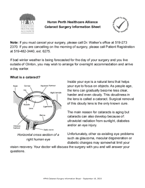 Fillable Online If you must cancel your surgery, please call Dr. Walker ...