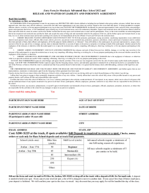Fillable Online Adult Waiver - ProFormance Racing School Fax Email ...