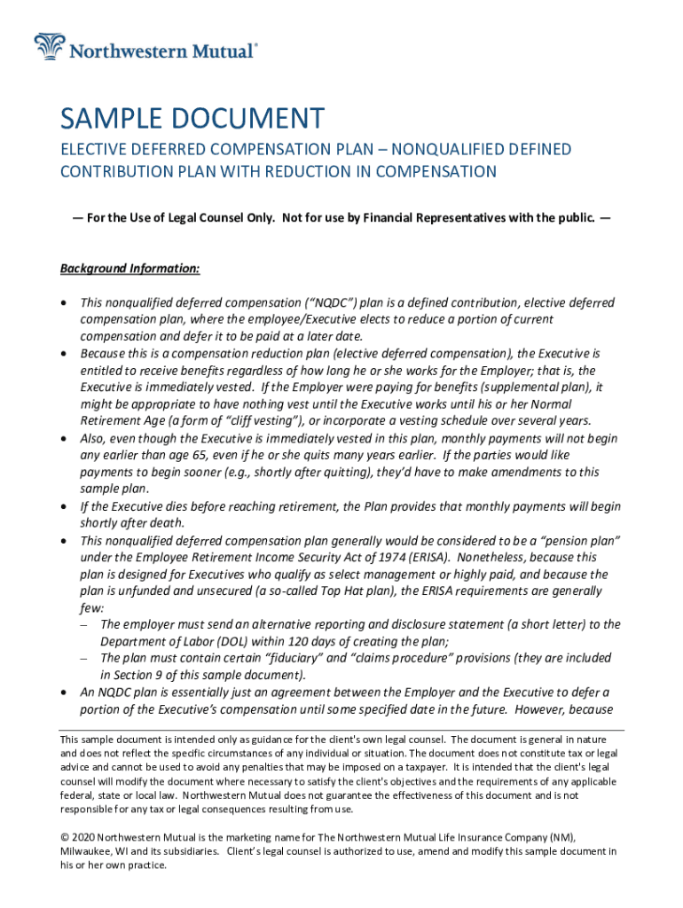 Fillable Online How Non-Qualified Deferred Compensation Plans Work Fax ...