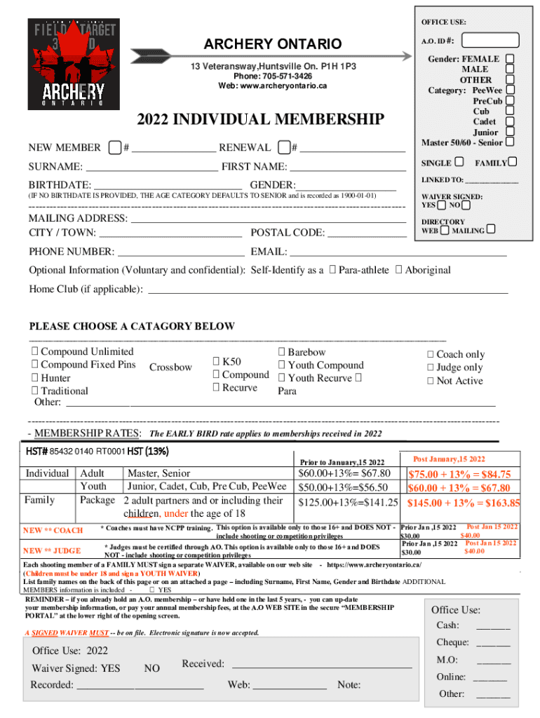 Fillable Online Become a MemberNational Field Archery Association USA Fax Email Print - pdfFiller