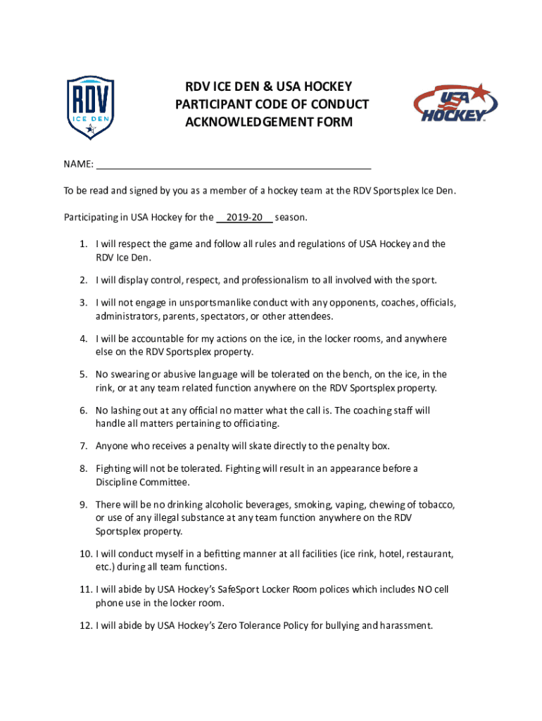 Fillable Online RDV Sportsplex Ice Den (Orlando) - All You Need to Know ...