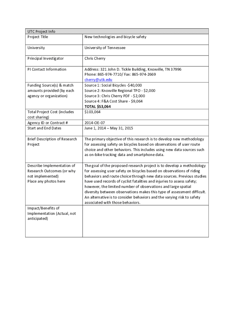 Fillable Online stc utk UT Cherry RPD FORM 3-14 Fax Email Print - pdfFiller