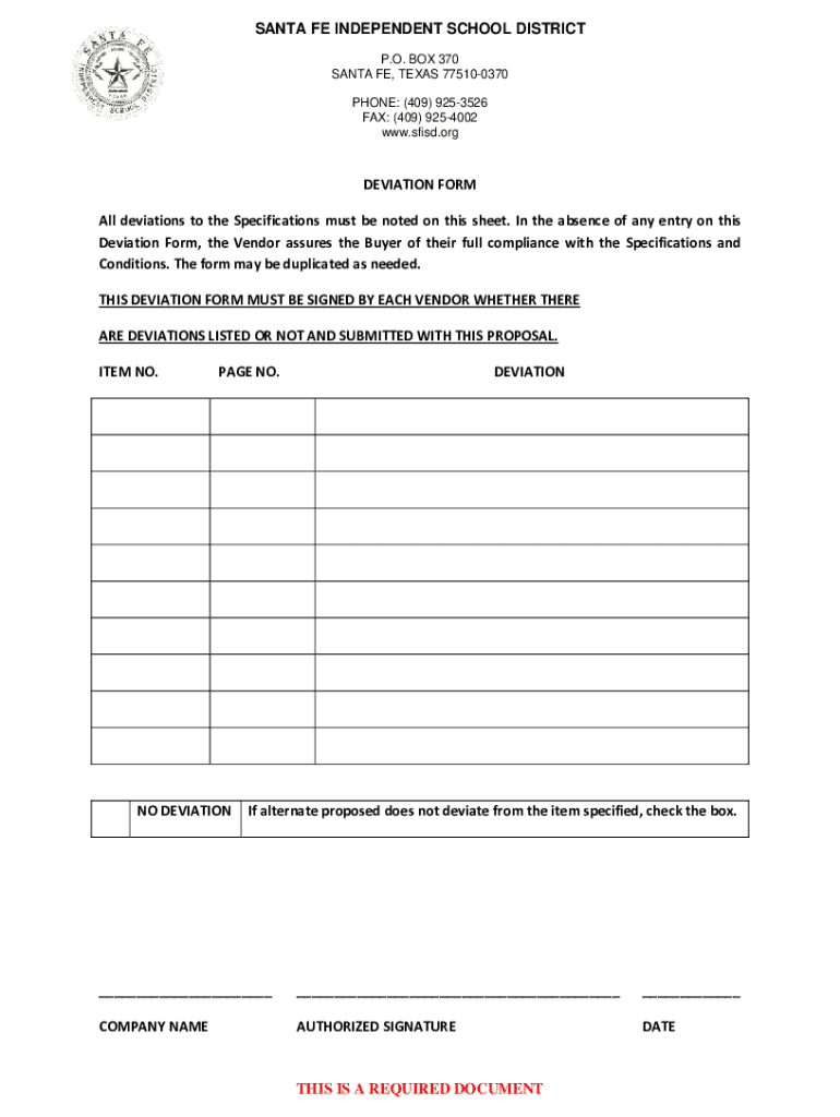 Fillable Online Santa Fe ISD / Homepage Fax Email Print - pdfFiller