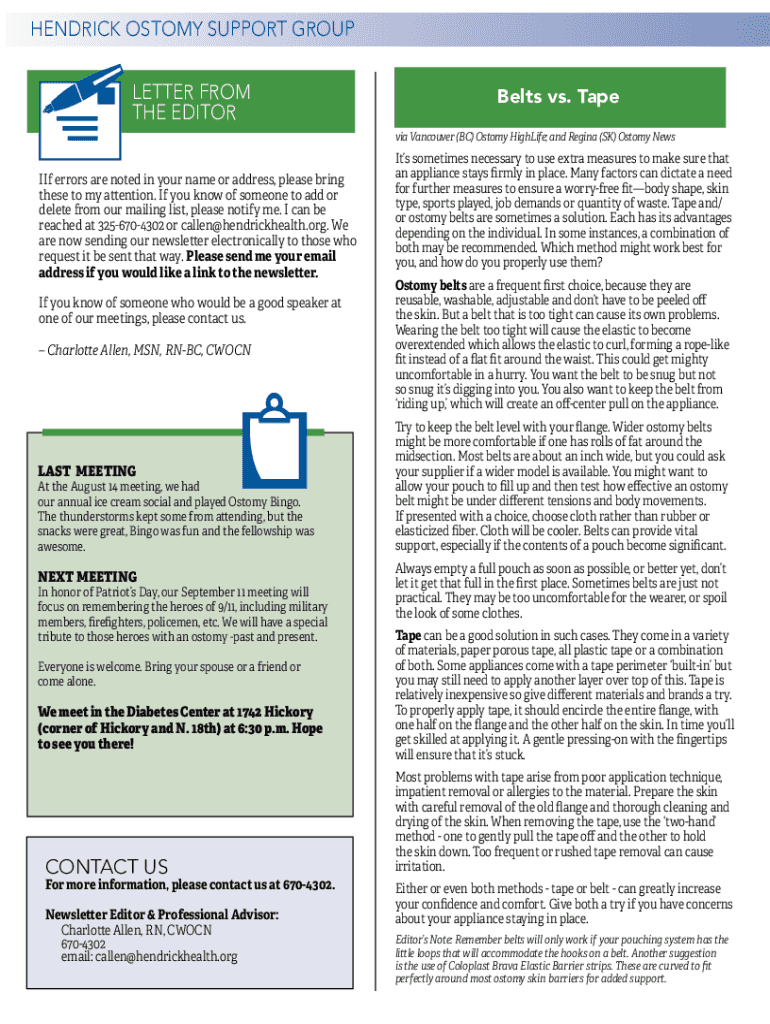 Fillable Online Ostomy Fact Sheets Fax Email Print - pdfFiller