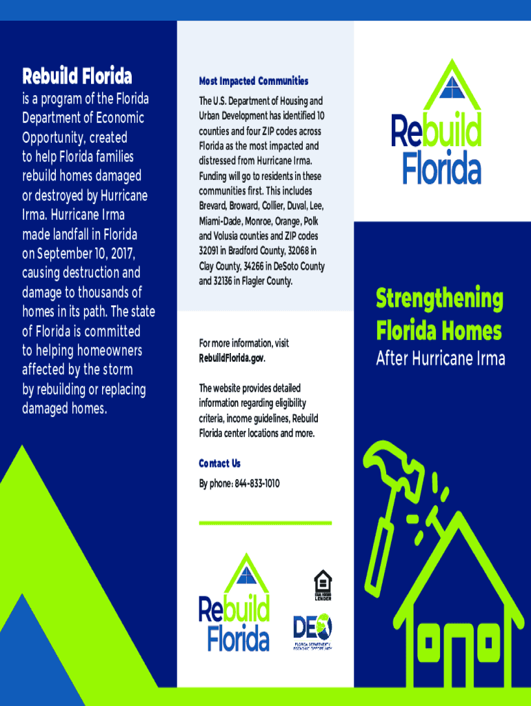 Fillable Online Rebuild Florida Now Available to Help Homeowners in ...